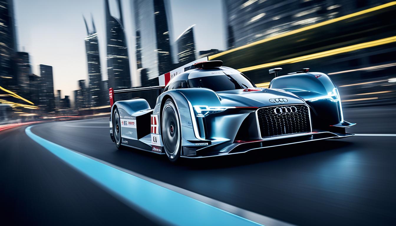 Audi R18 e-tron quattro with laser light